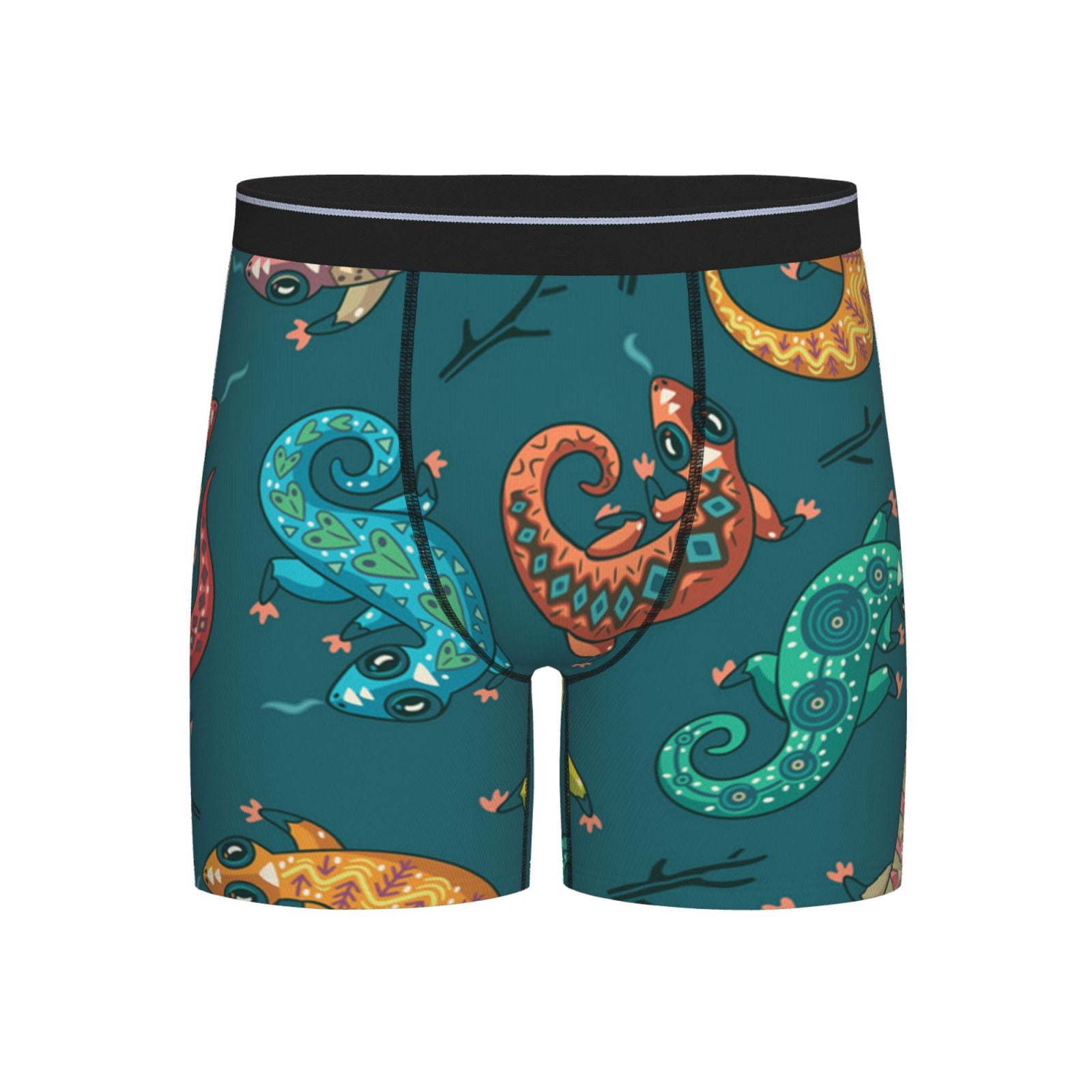Men's Long Leg Boxer Briefs Underwear Comfort Underpants, Electric ...