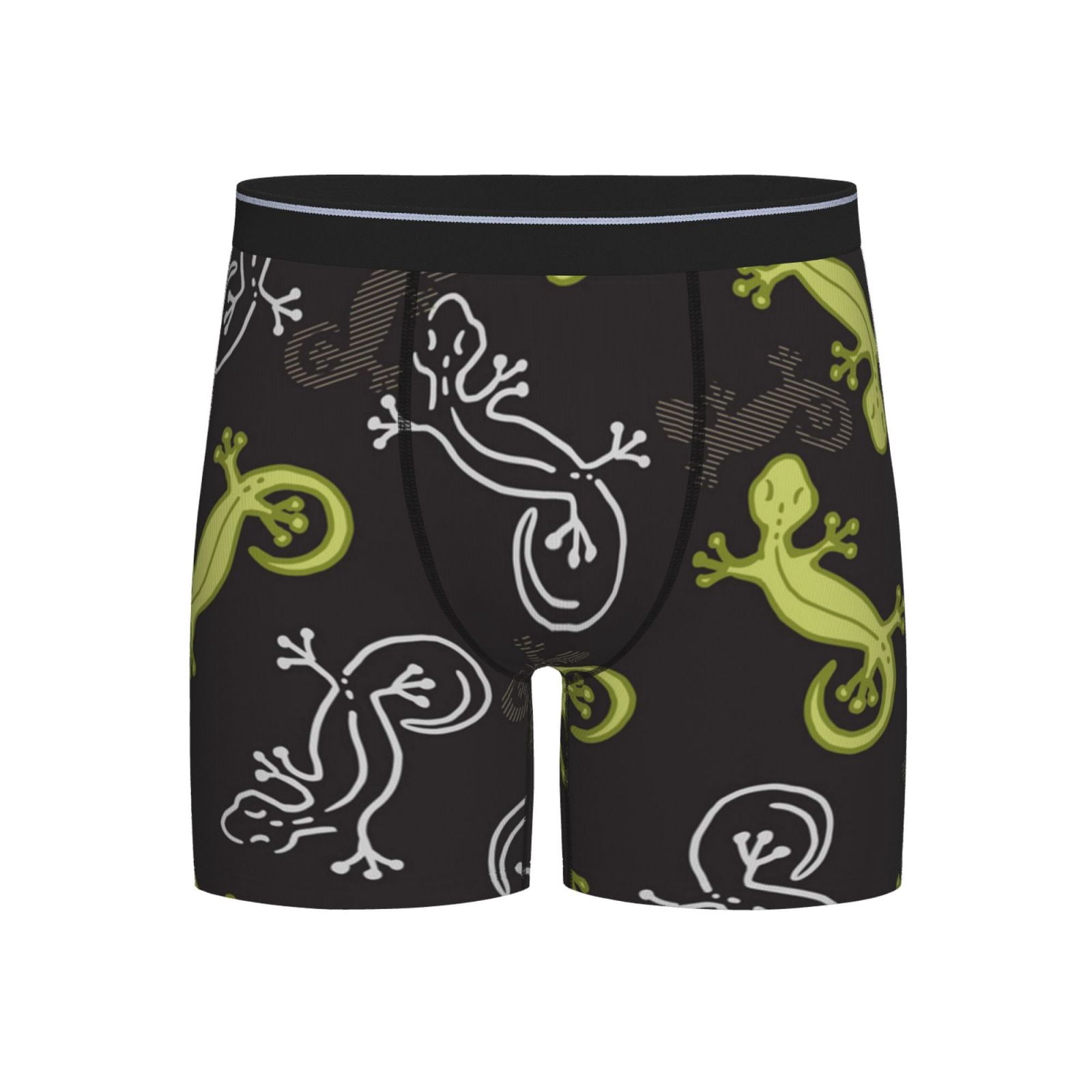 Men's Long Leg Boxer Briefs Underwear Comfort Underpants, Wild Lizard ...