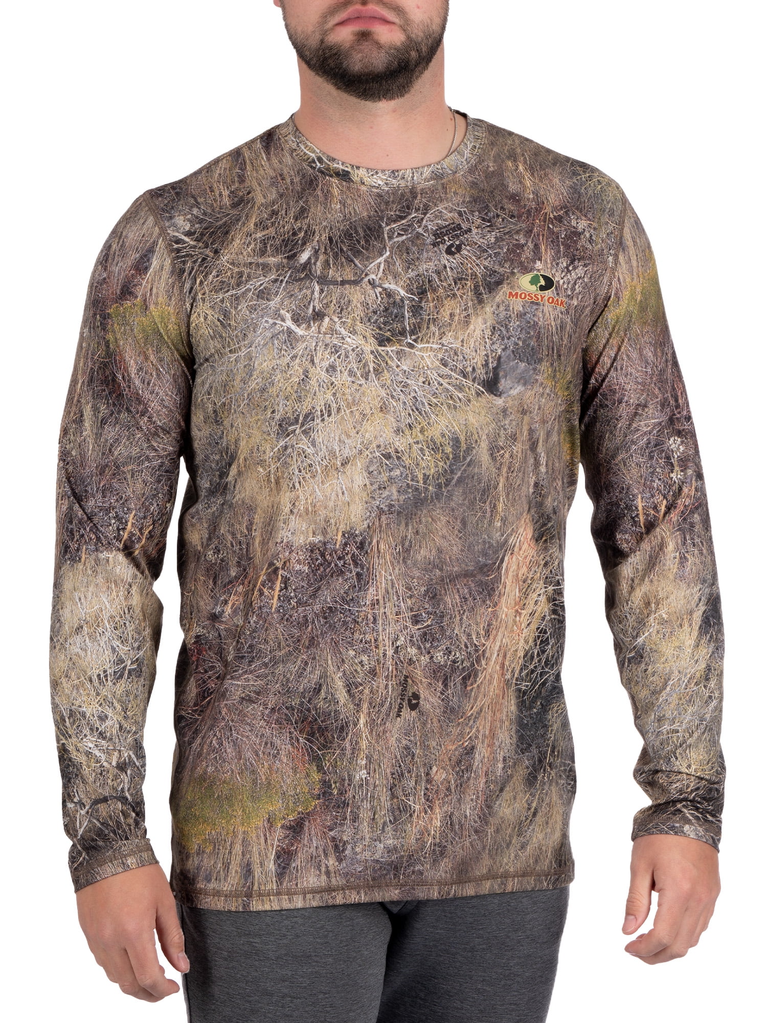 Men's Long Sleeve Camo Tee Hunting Performance Shirt by Mossy Oak ...