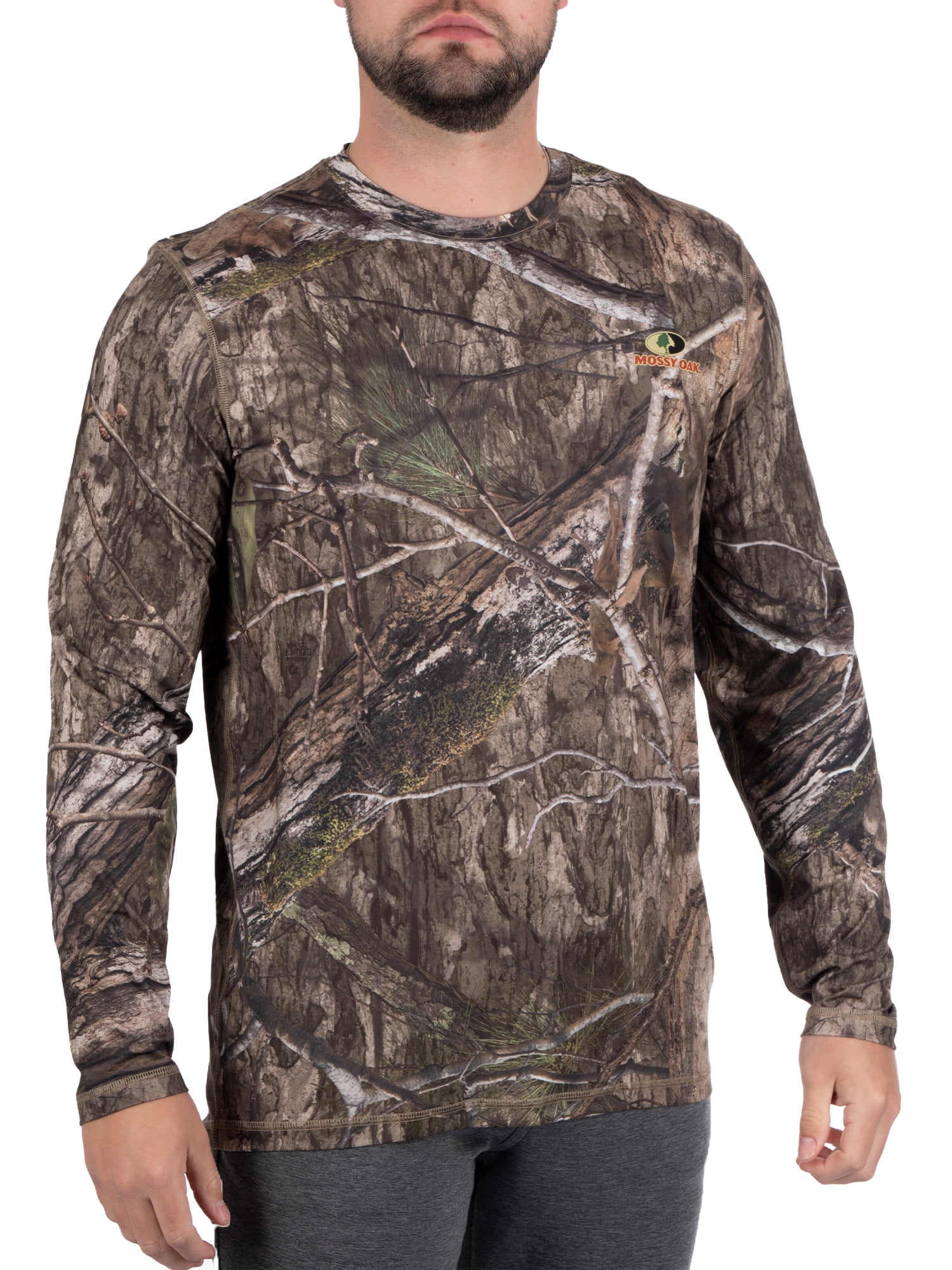 Men's Long Sleeve Camo Tee Hunting Performance Shirt by Mossy Oak ...
