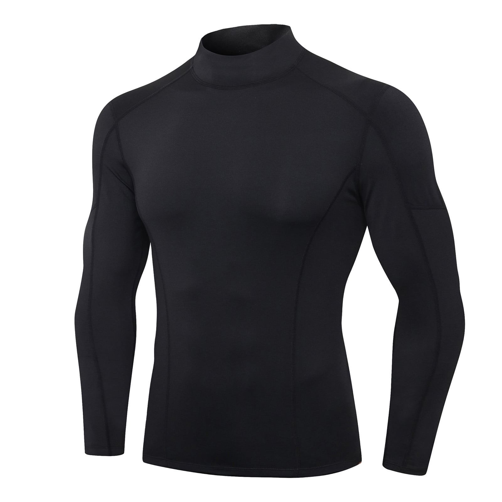 Men's Long-Sleeve Compression Shirt Base-Layer Running Top Athletic ...