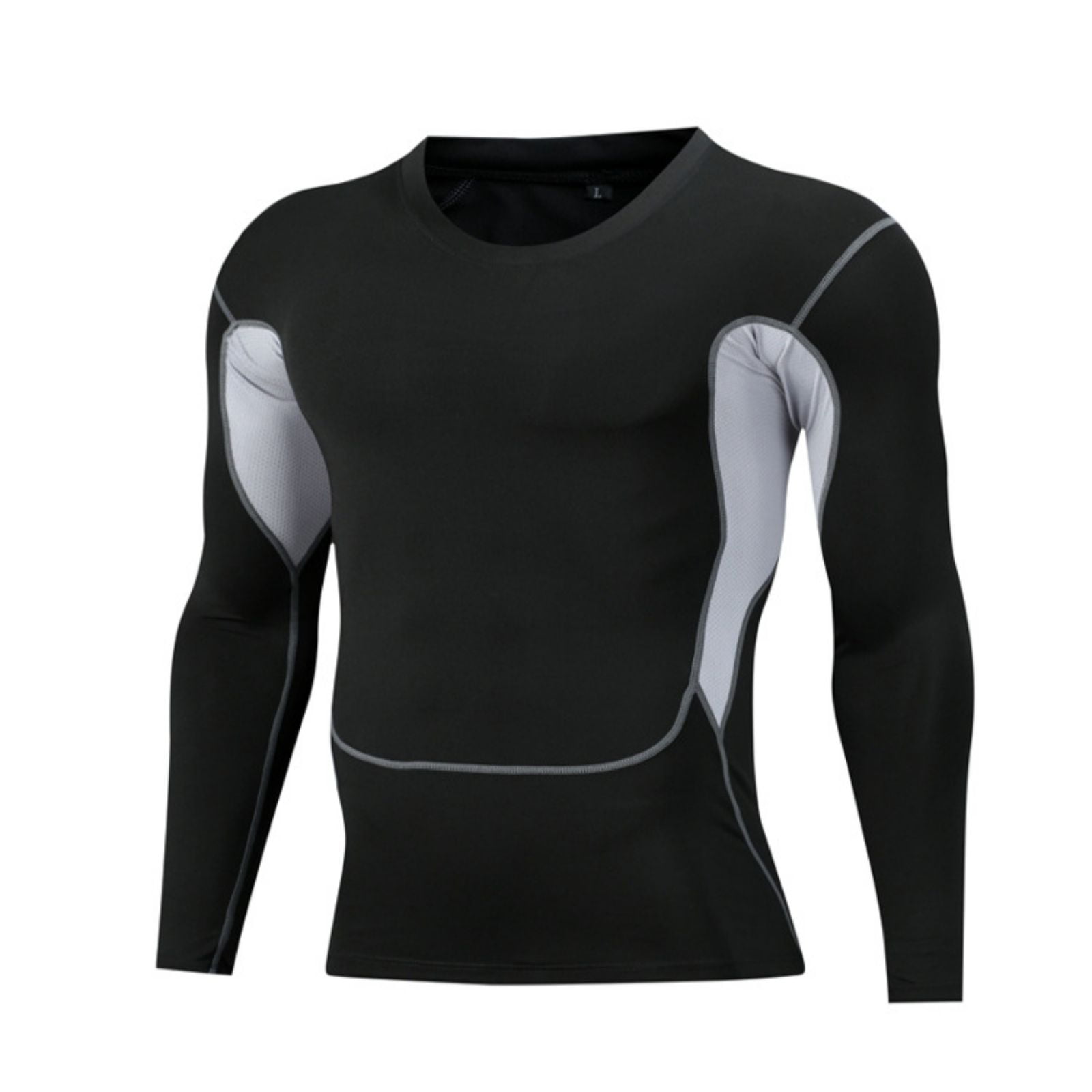 Men's Long Sleeve Compression Shirts, Stretch Sports Tights Short/Long ...