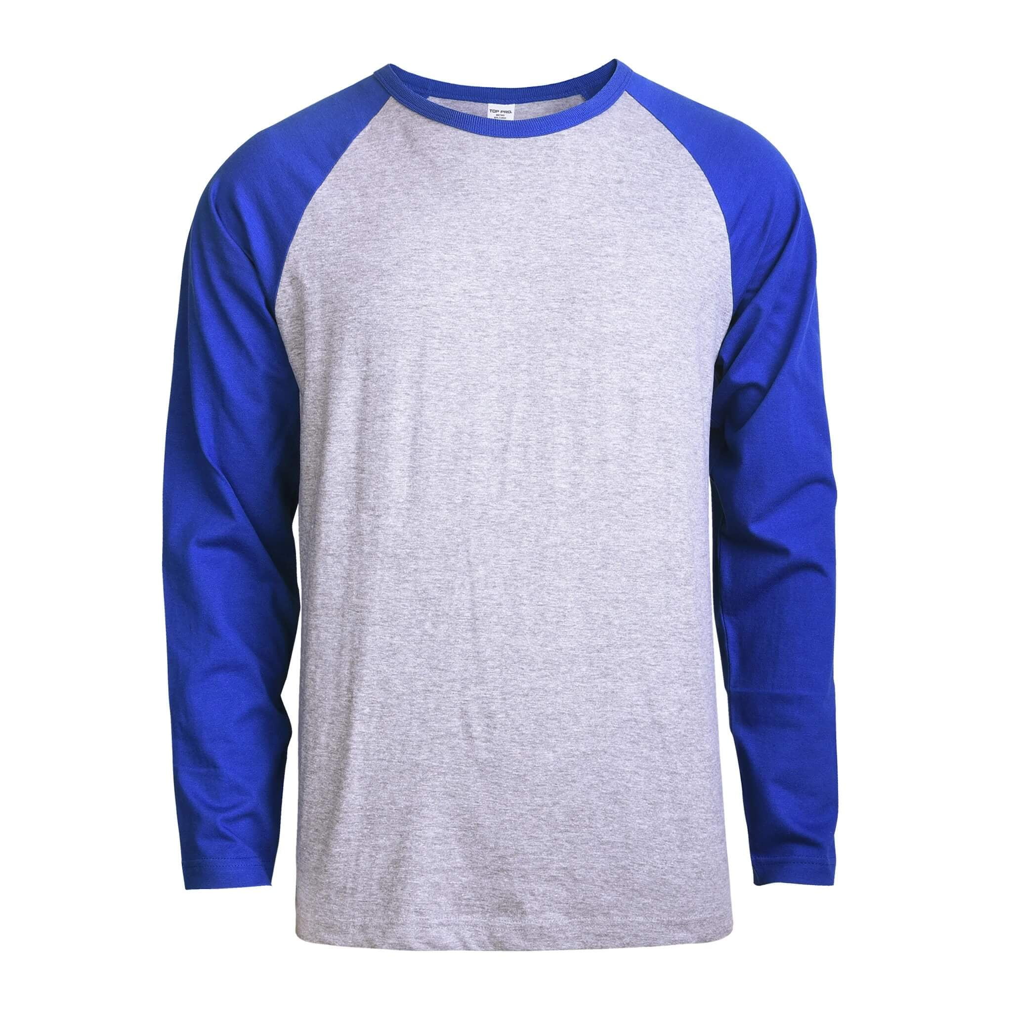 Men's Long Sleeve Crew Neck Baseball Shirt, Casual Dynamic Cotton ...