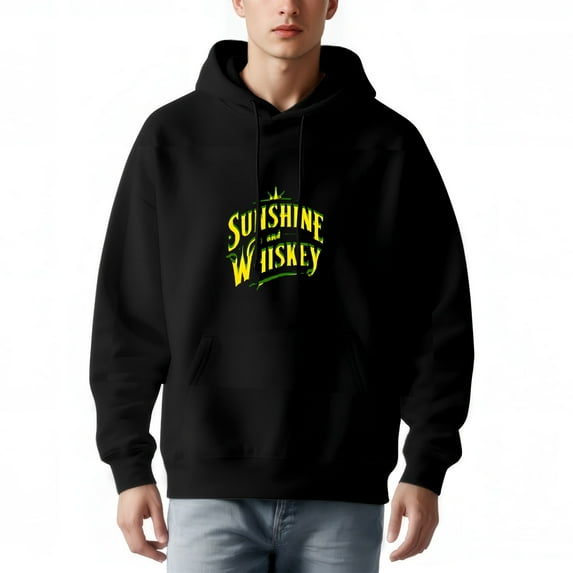 Men's Long Sleeve Hooded Pullover Sweatshirt UNSHINE ' Graphic Design ...