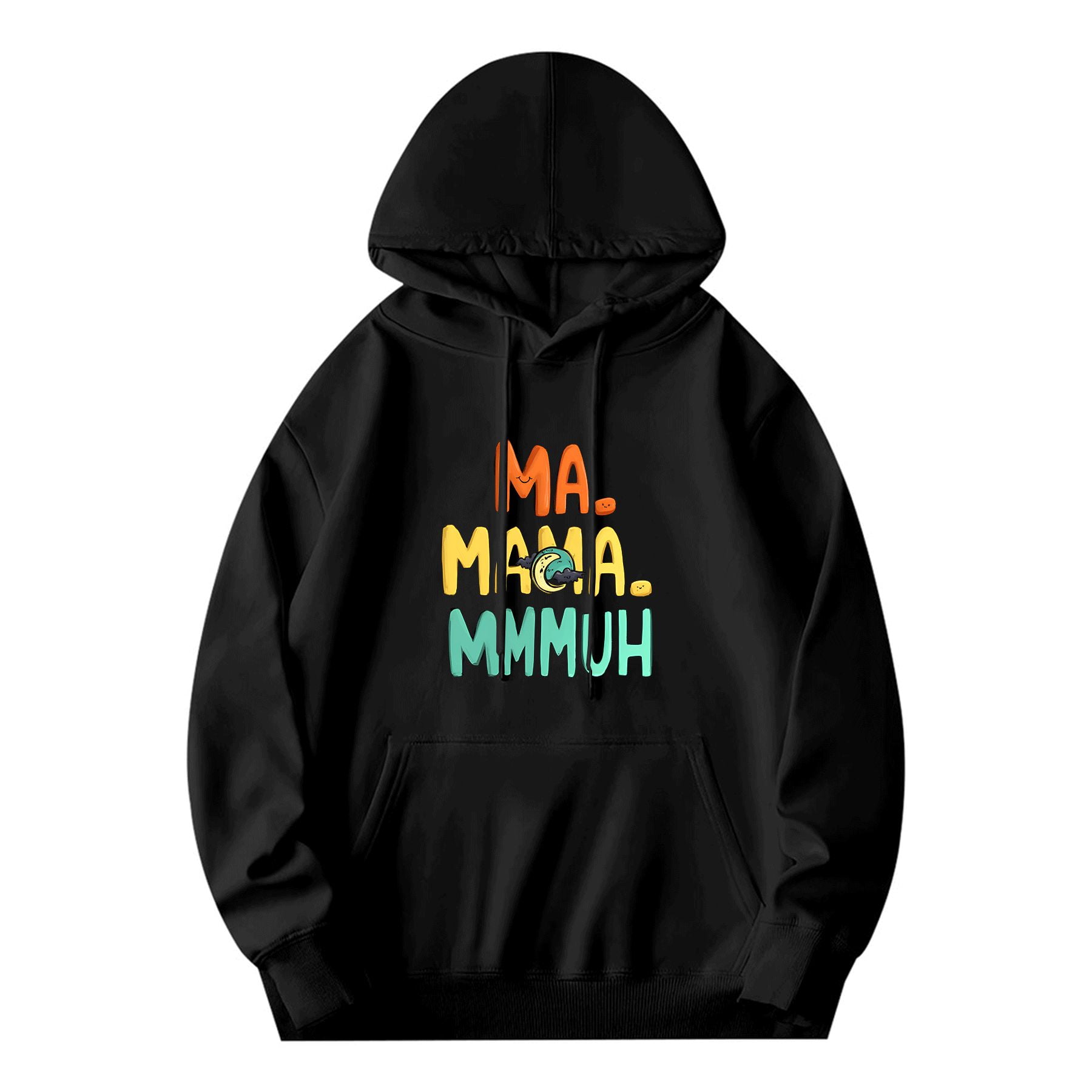 Men's Long Sleeve Hoodie Pullover Sweatshirt with Front Pocket Colorful ...