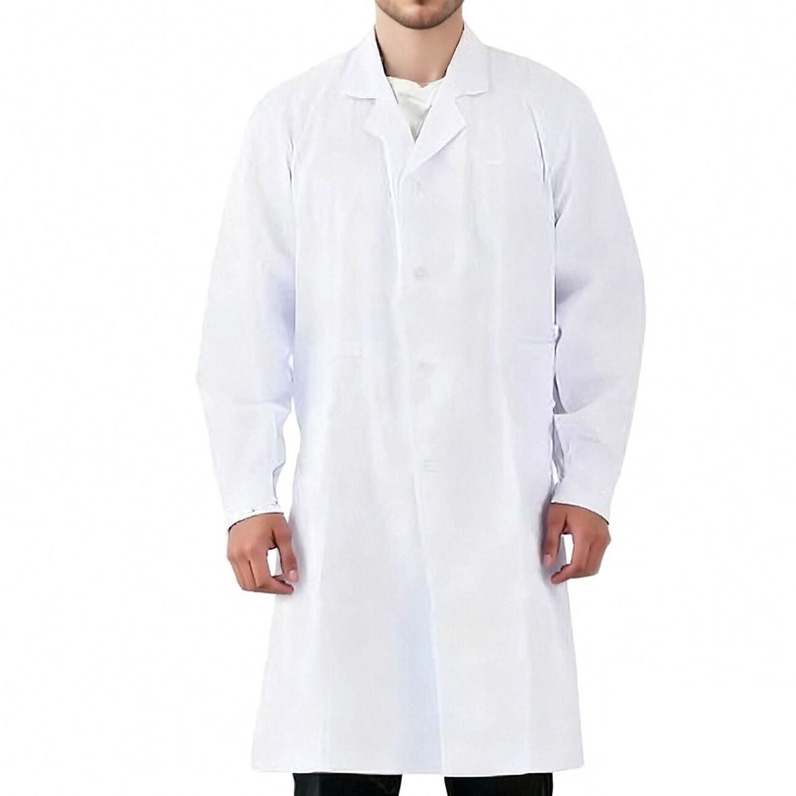 Men's Long-Sleeve Lab Coat for Doctors, Nurses, Beauty Salons, Labs ...
