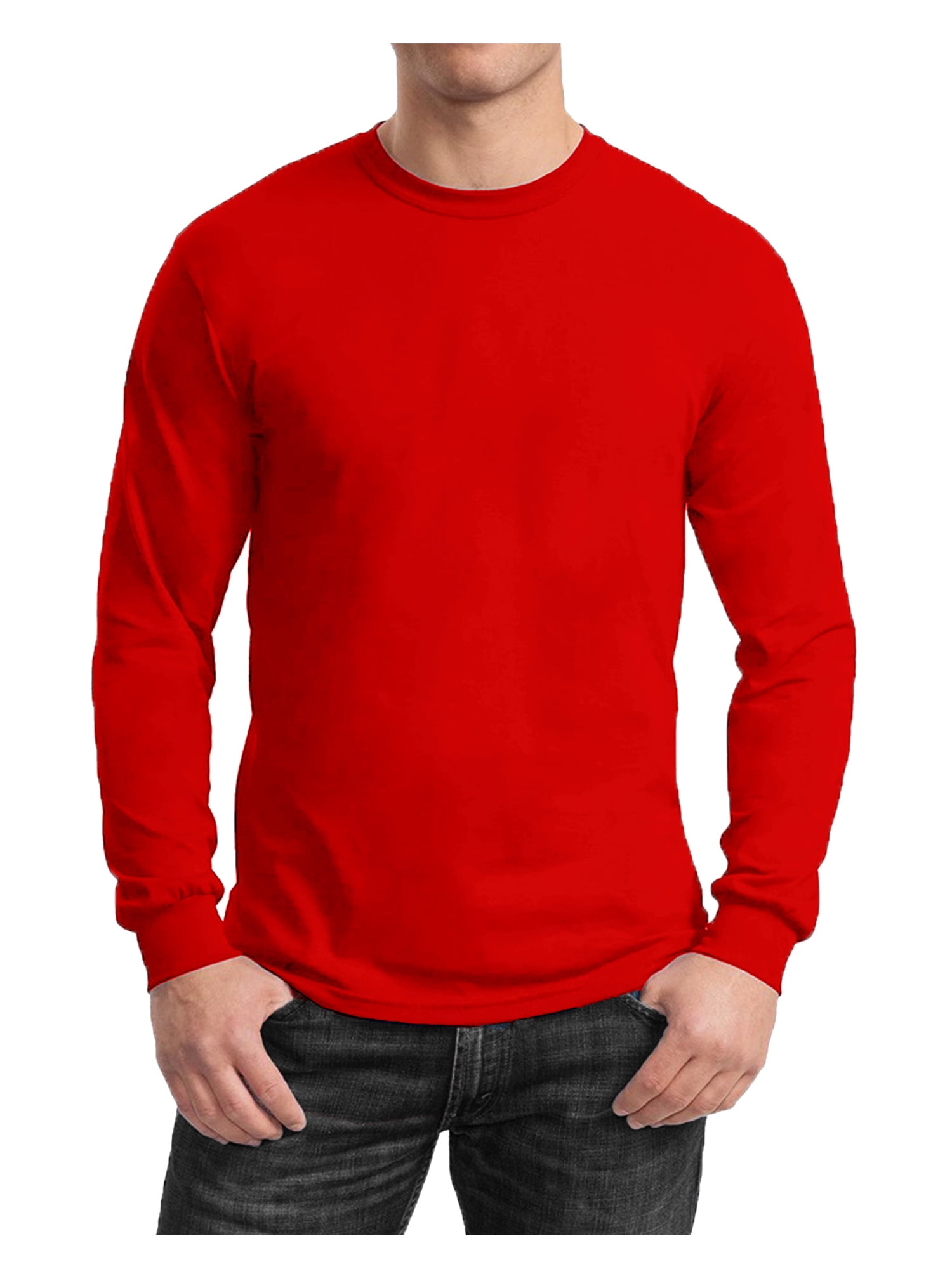 Men's Long Sleeve Slim Fit Crew Neck Tee (S-2XL) - Walmart.com