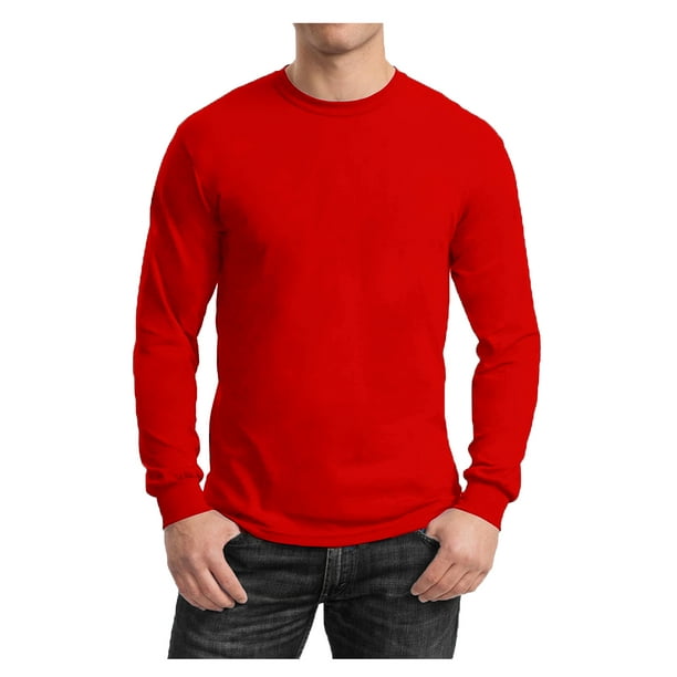 Men's Long Sleeve Slim Fit Crew Neck Tee (S-2XL) - Walmart.com