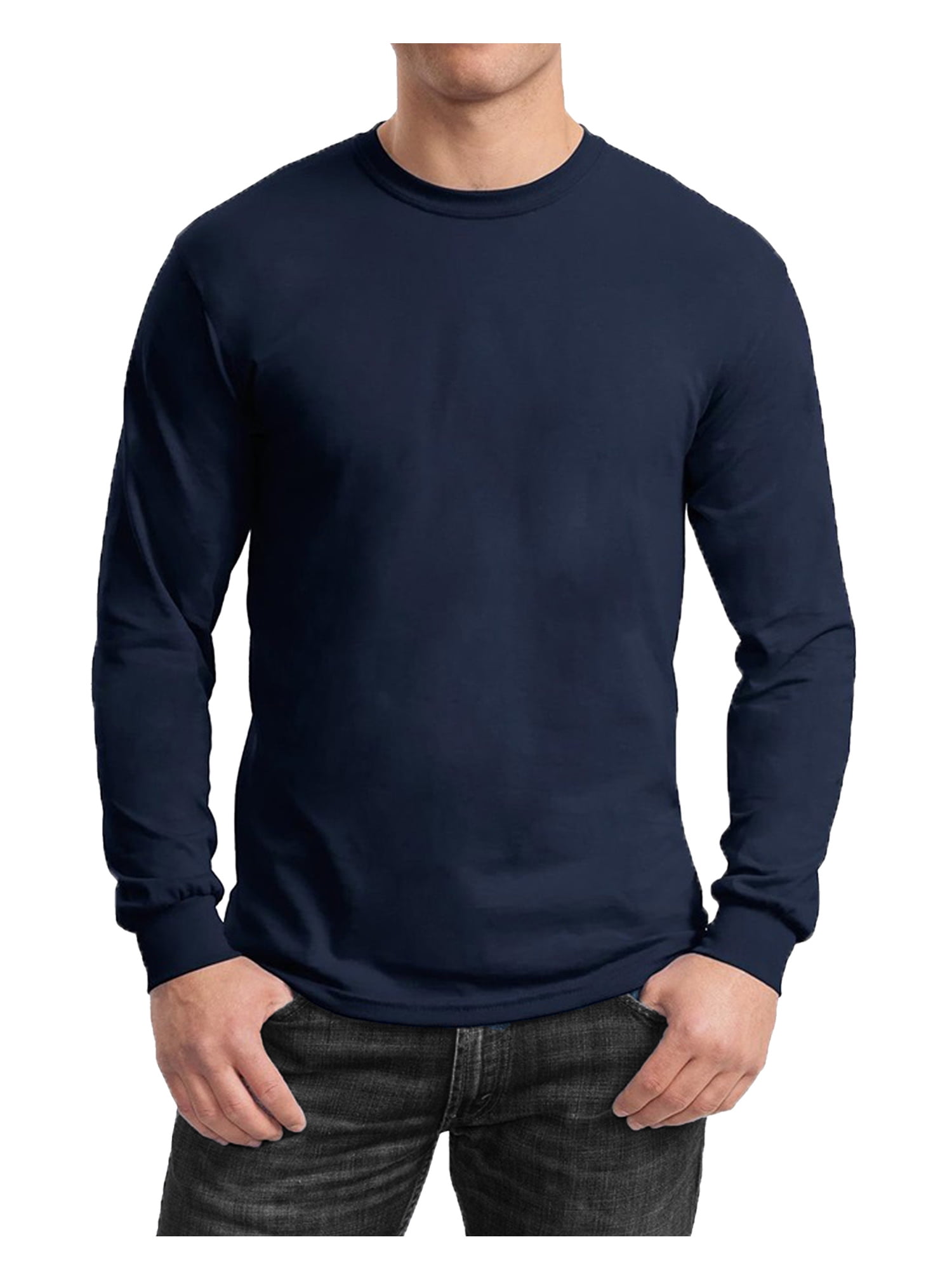 Men's Long Sleeve Slim Fit Crew Neck Tee (S-2XL) - Walmart.com