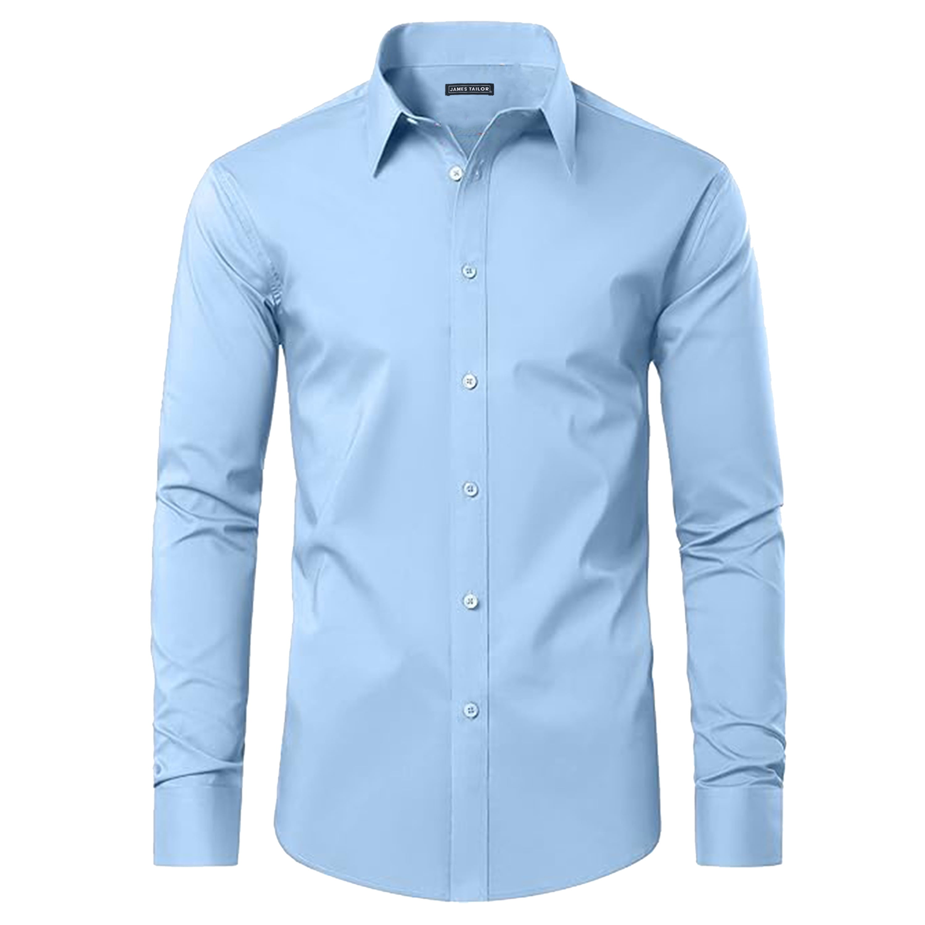 Men's Long Sleeve Slim-Fit Solid Dress Shirts (S-3XL) - Walmart.com