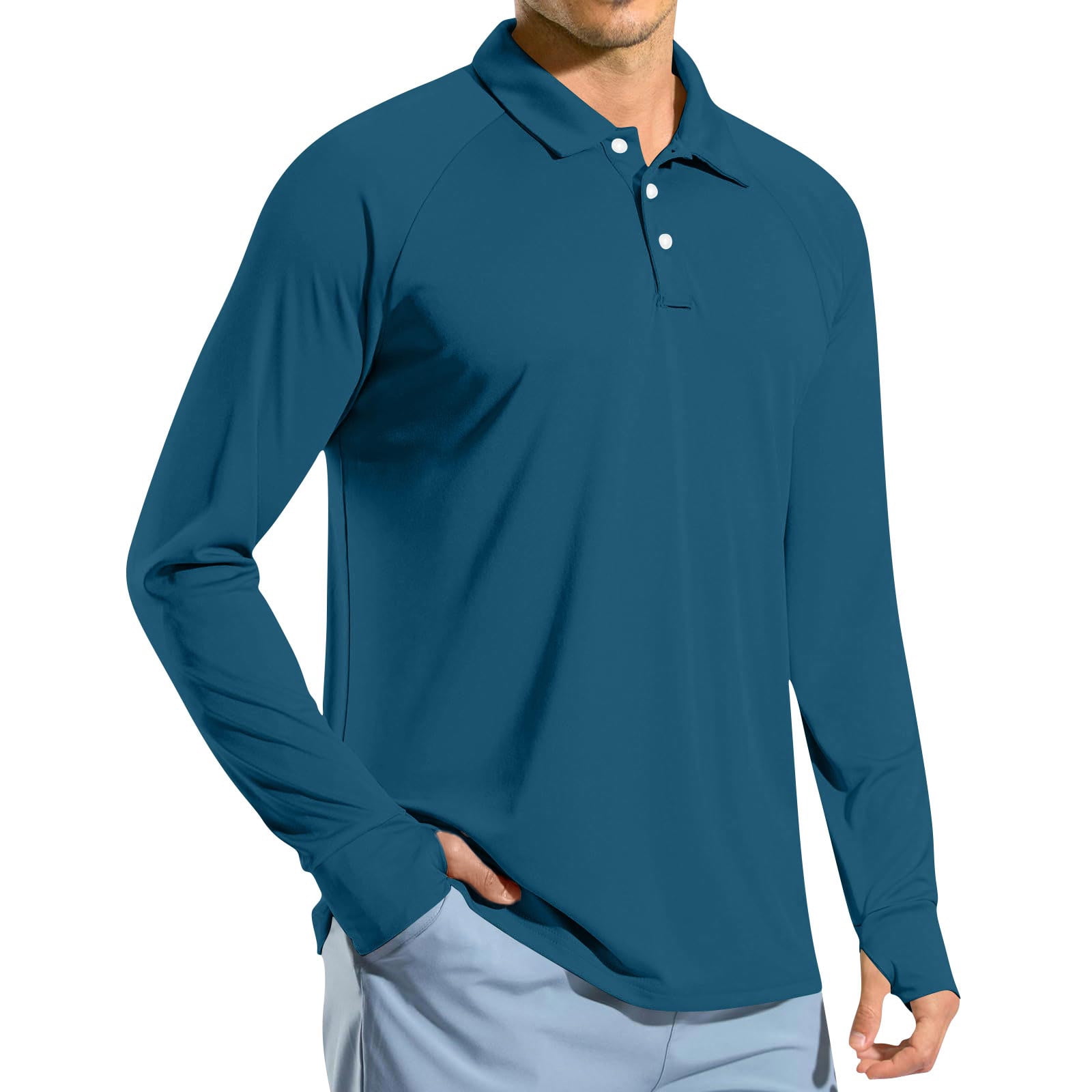 Men's Long Sleeve Sun Protection Shirt Upf 50+ UV Quick Dry Fishing ...
