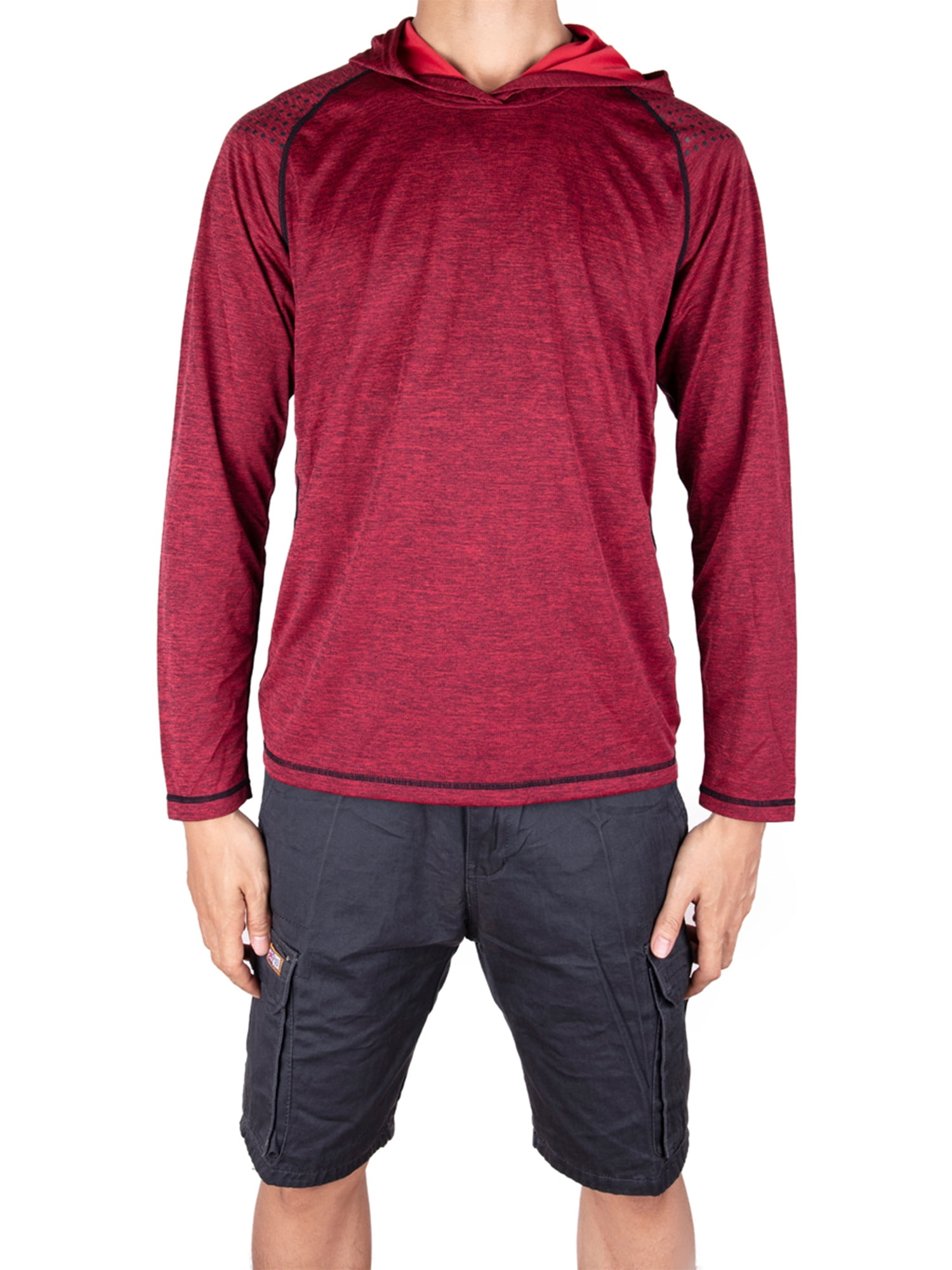 Men's Long Sleeve Tee Shirts Pullover Hoodie Tee Shirt Athletic ...