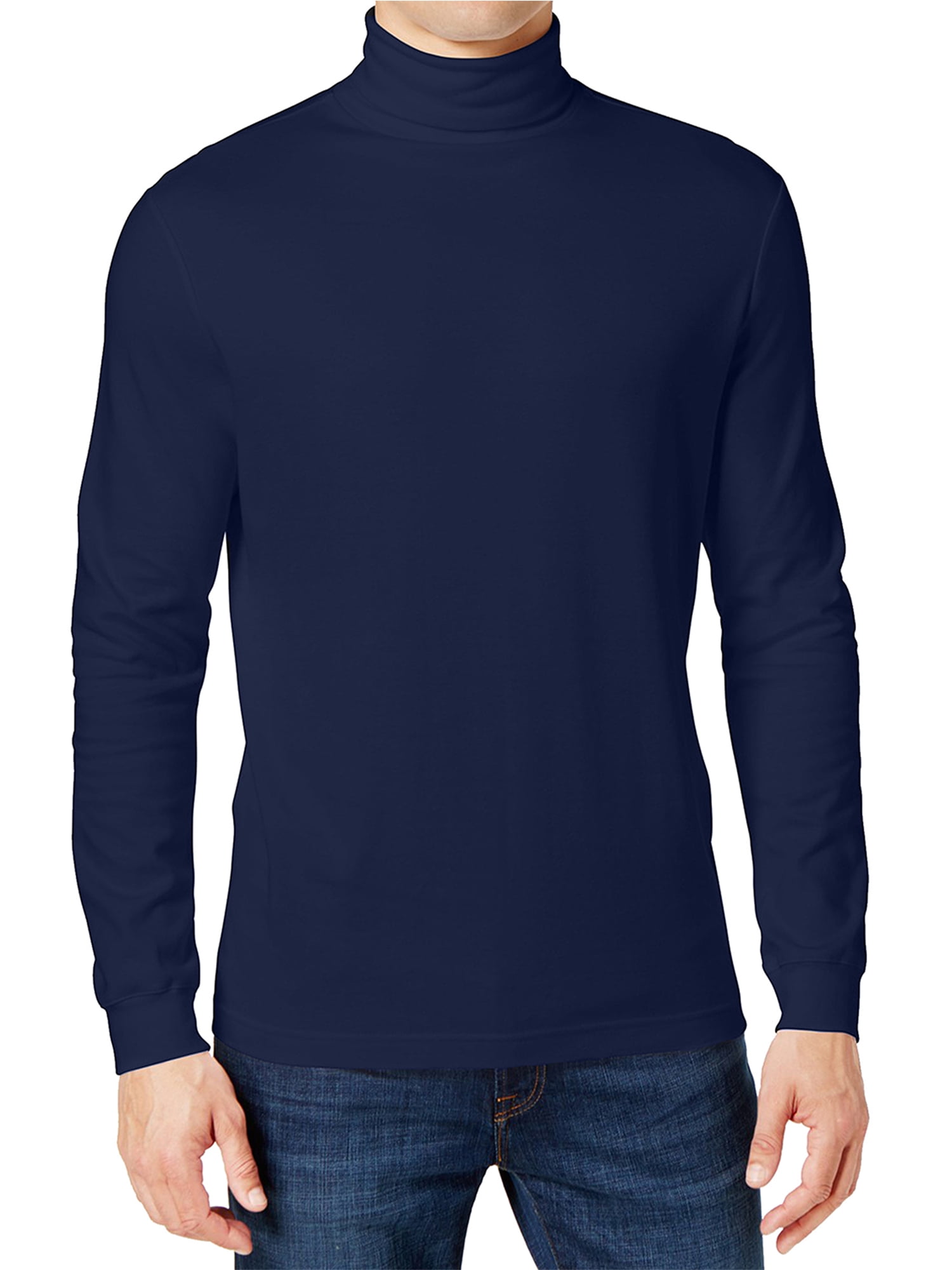 Men's Long Sleeve Turtle Neck Tee, Sizes S-2XL, 35% Cotton, 65% ...