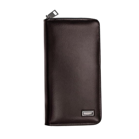 Men's Long Wallet, Large Capacity PU Leather Clutch Bag with Zippered ...