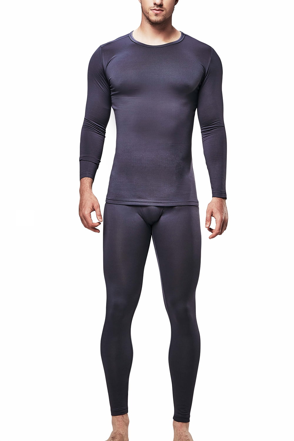 Men's Micro Fleece Lined Thermal Underwear Long Johns Set for Cold ...