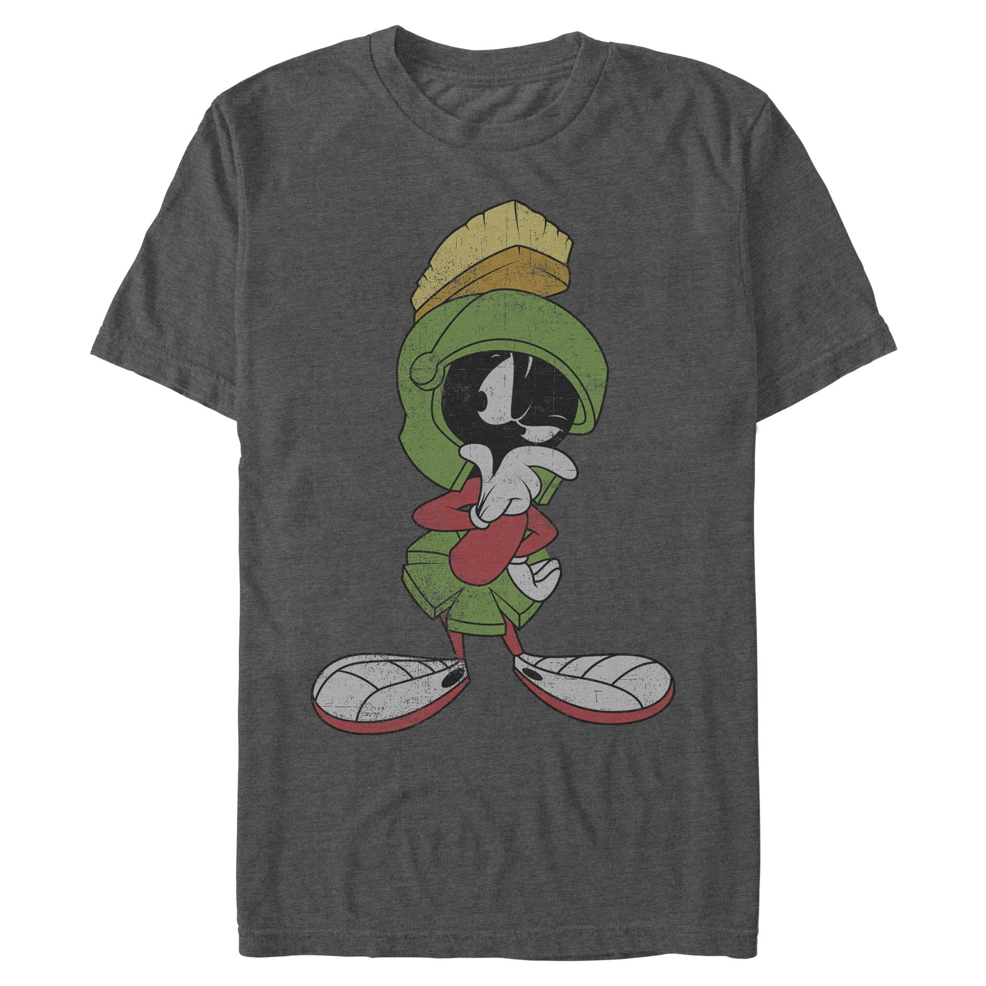 Men's Looney Tunes Distressed Marvin Pose Graphic T-Shirt - Walmart.com