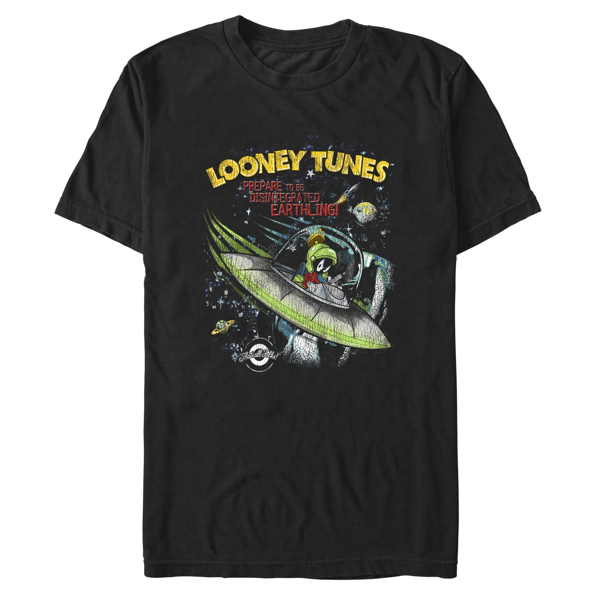 Men's Looney Tunes Earthling Marvin Graphic T-Shirt - Walmart Business ...