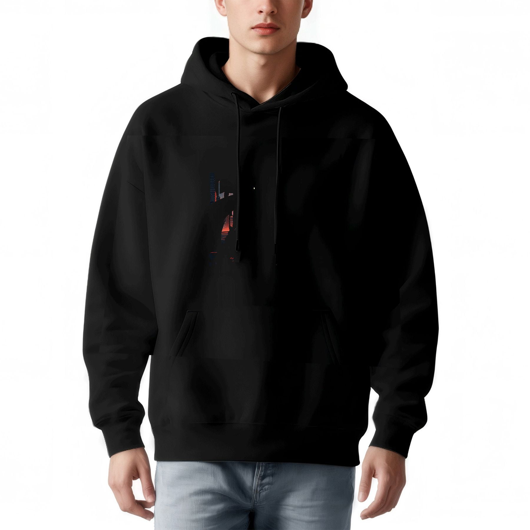 Men's Loose Fit Hoodie - Long Sleeve Pullover Sweatshirt with Pockets ...