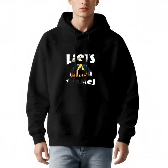 Men's Loose Fit Hoodie with Front Pocket Stylish Graphic ' A ' Design ...