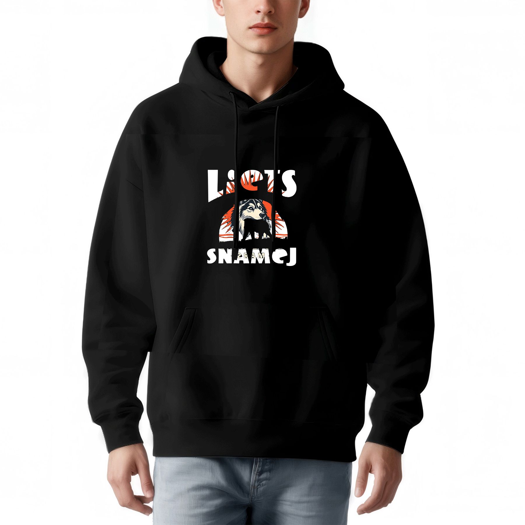 Men's Loose Fit Hoodie with Pockets Long Sleeve Pullover Sweatshirt ...