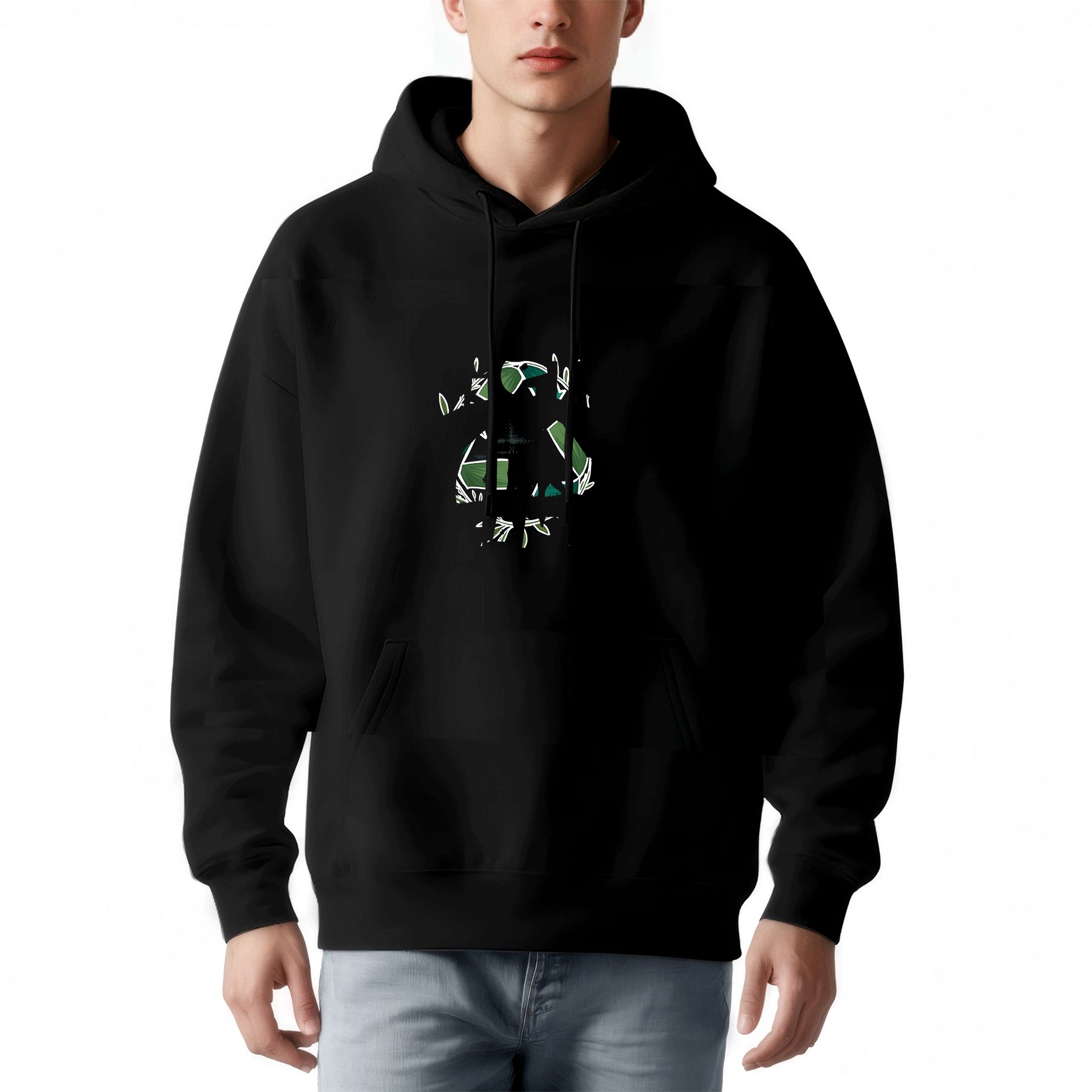 Men's Loose Fit Hoodie with Pockets Long Sleeve Pullover featuring a ...