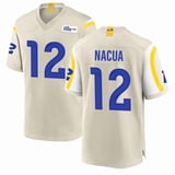Men's Los_Angeles 1 Player Short-Sleeved Tops Nacua 12-Bone Embroidered ...