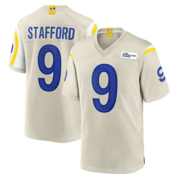 Men's Los_Angeles 1 Player Short-Sleeved Tops Stafford 9-Bone ...