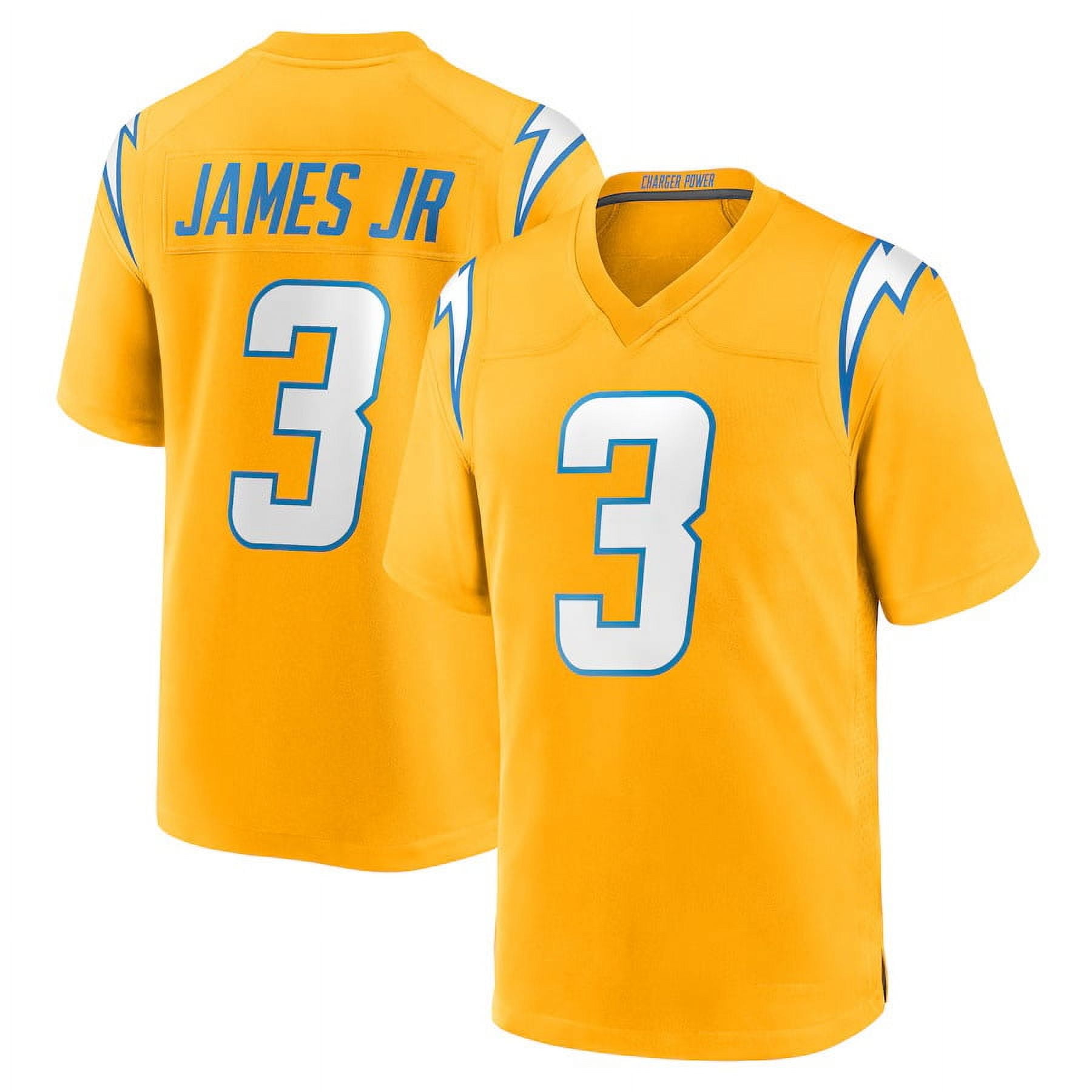 Men's Los Angeles C James Jr 3 Gold Sports Player Game Stitched Name ...