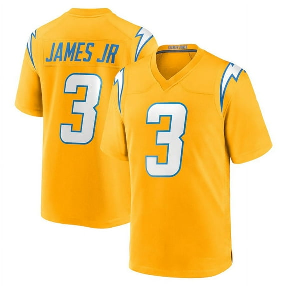 Men's Los Angeles C James Jr 3 Gold Sports Player Game Stitched Name ...