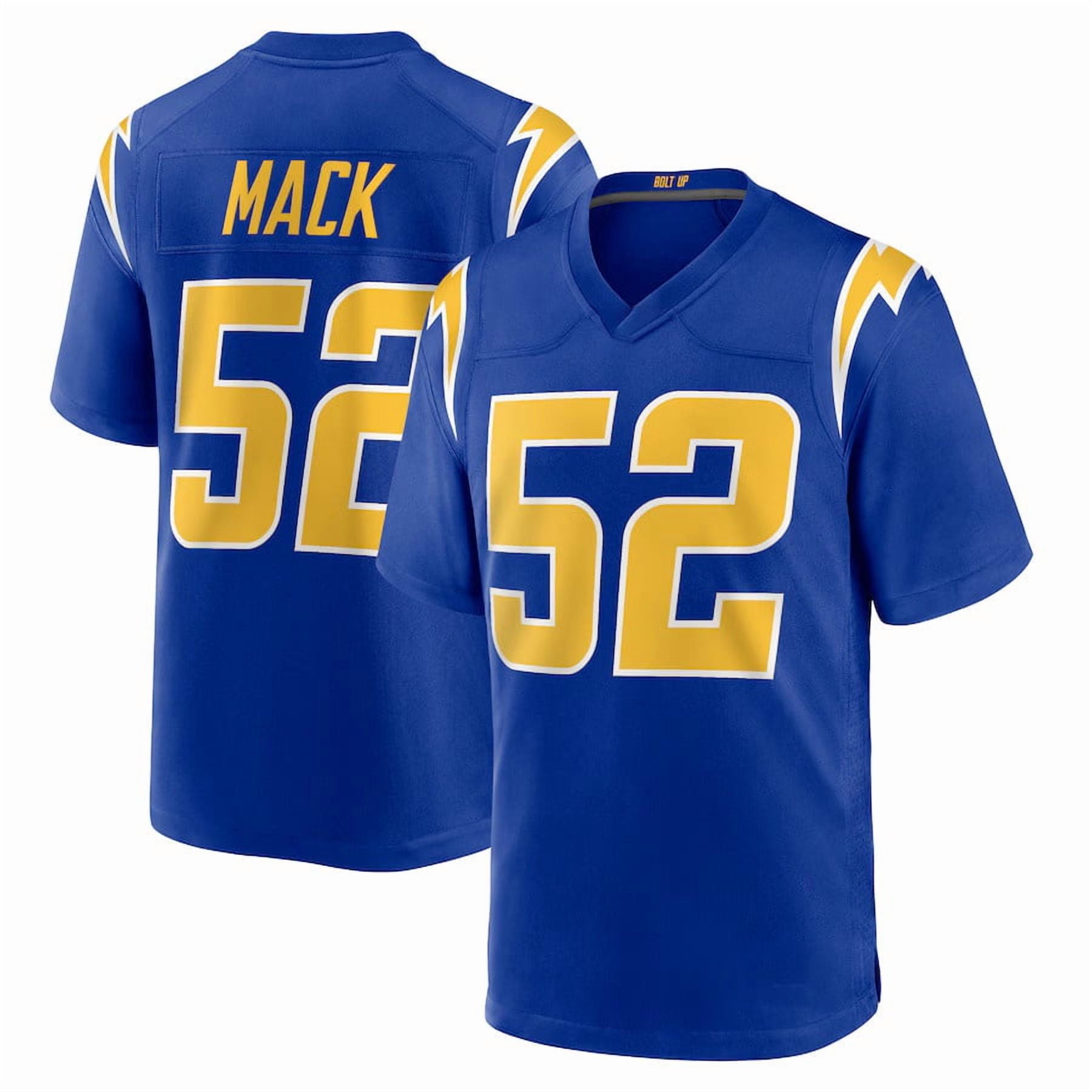 Men's Los Angeles C Mack 52 Royal Sports Player Game Stitched Name ...