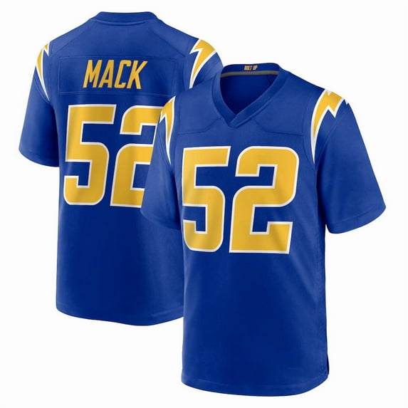 Men's Los Angeles C Mack 52 Royal Sports Player Game Stitched Name ...