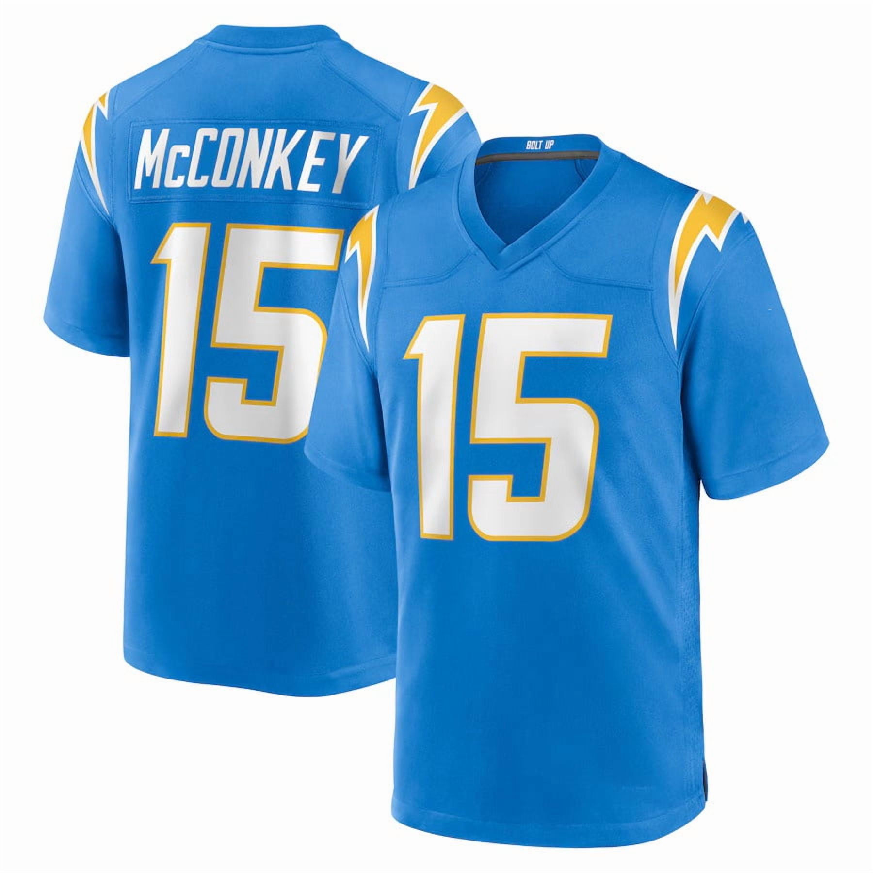 Men's Los Angeles C McConkey 15 Blue Sports Player Game Stitched Name ...