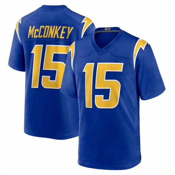 Men's Los Angeles C McConkey 15 Royal Sports Player Game Stitched Name ...