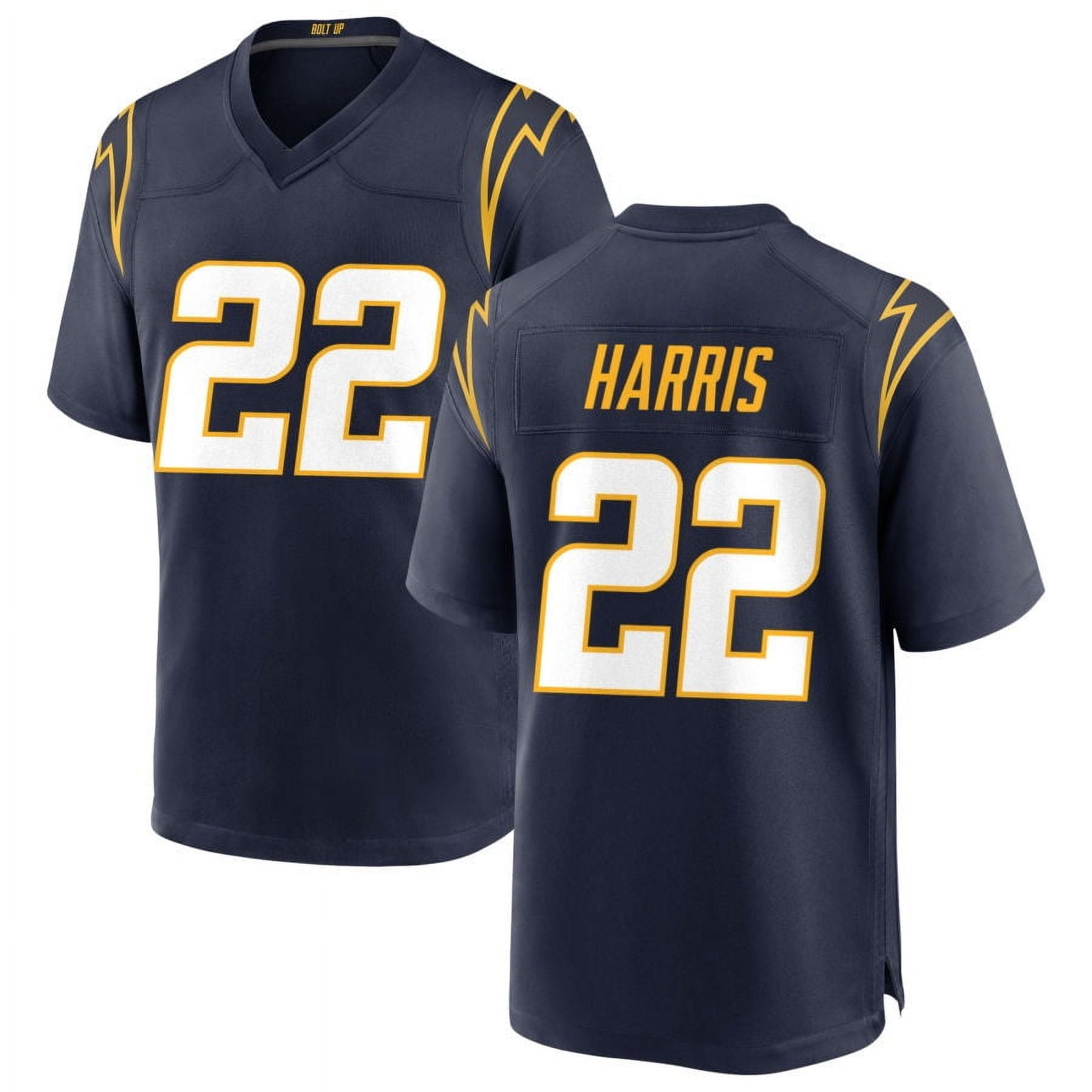 Men's Los Angeles C N_Harris 22 Navy Sports Player Game Stitched Name ...