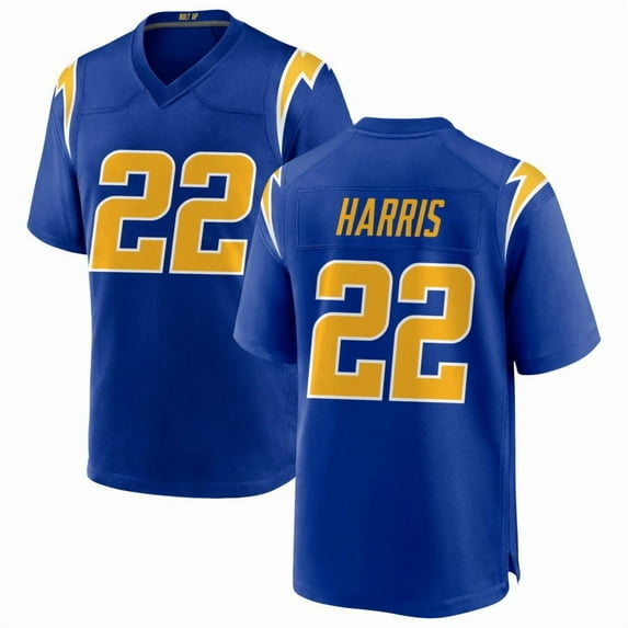 Men's Los Angeles C N Harris 22 Royal Sports Player Game Stitched Name ...