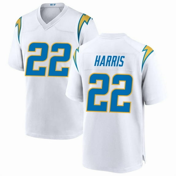 Men's Los Angeles C N_Harris 22 White Sports Player Game Stitched Name ...
