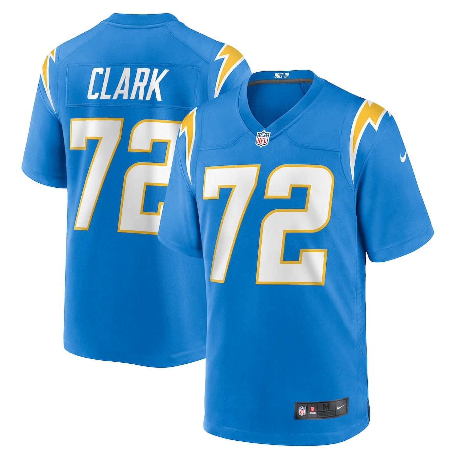 Men's Los_Angeles_Chargers Jerrod Clark Powder Blue Team Game Jersey ...