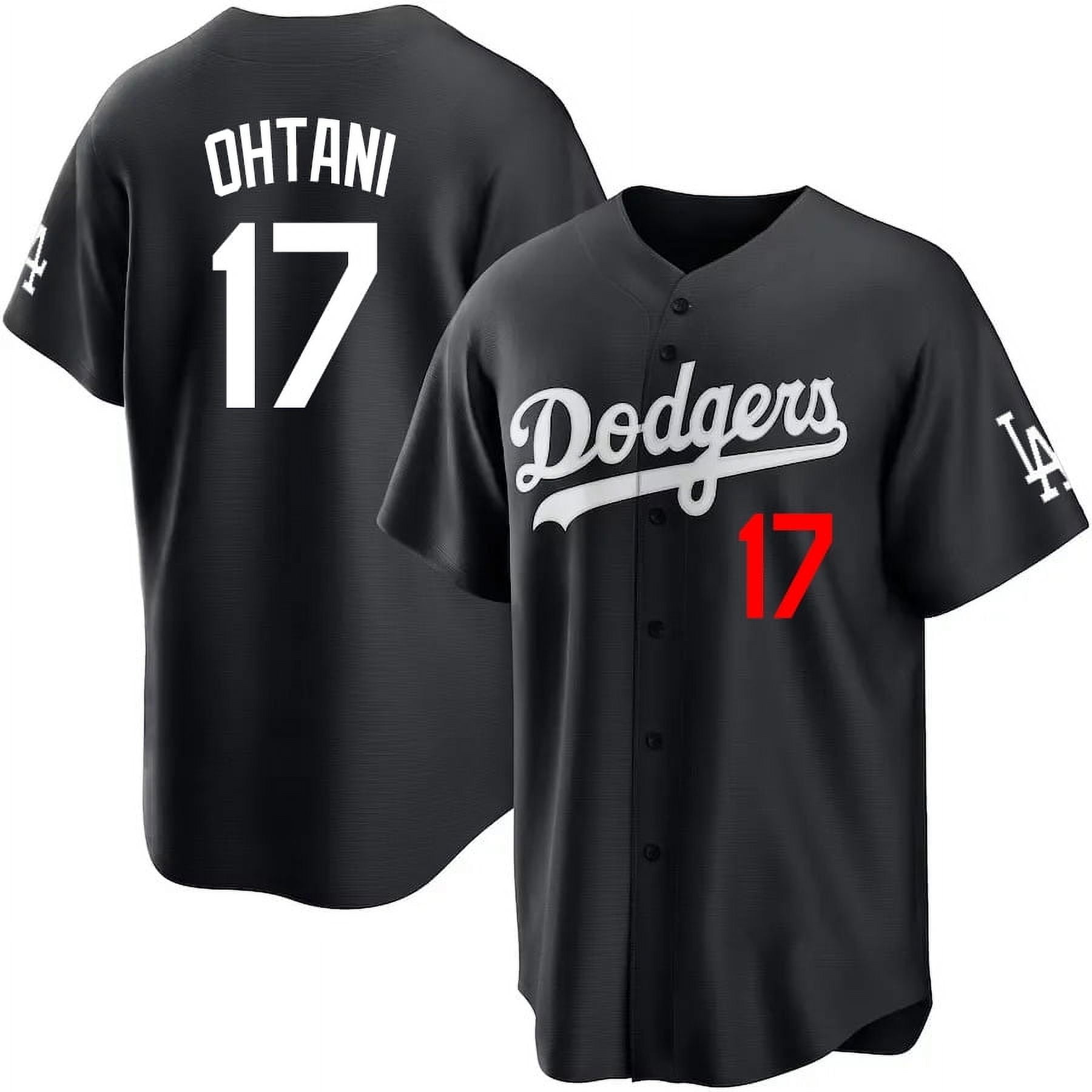 Men's Los Angeles D Ohtani 17 Black Limited Player Tops Stitched ...