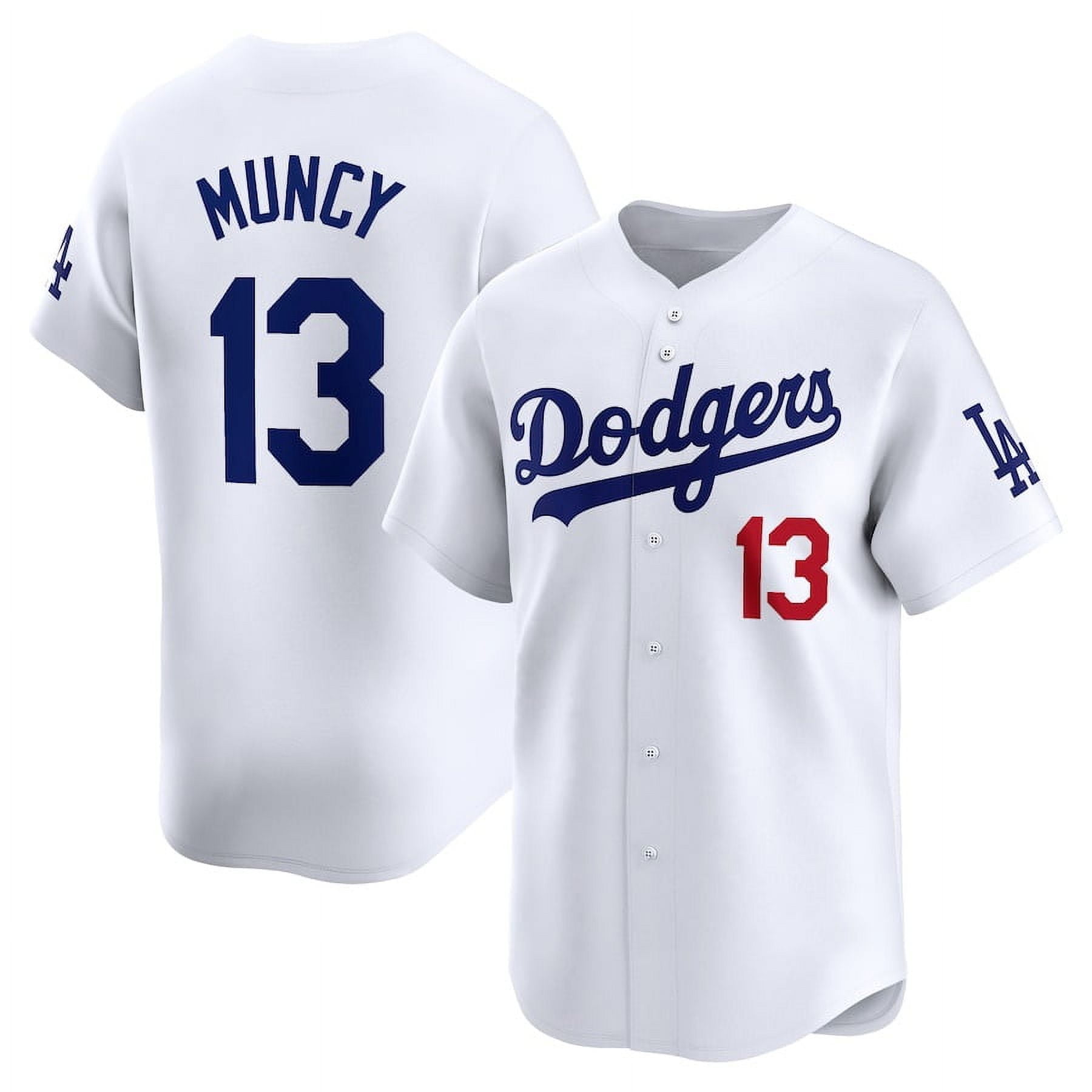 Men's Los Angeles D White 13 Muncy Short Sleeve Fan Essential for Daily ...