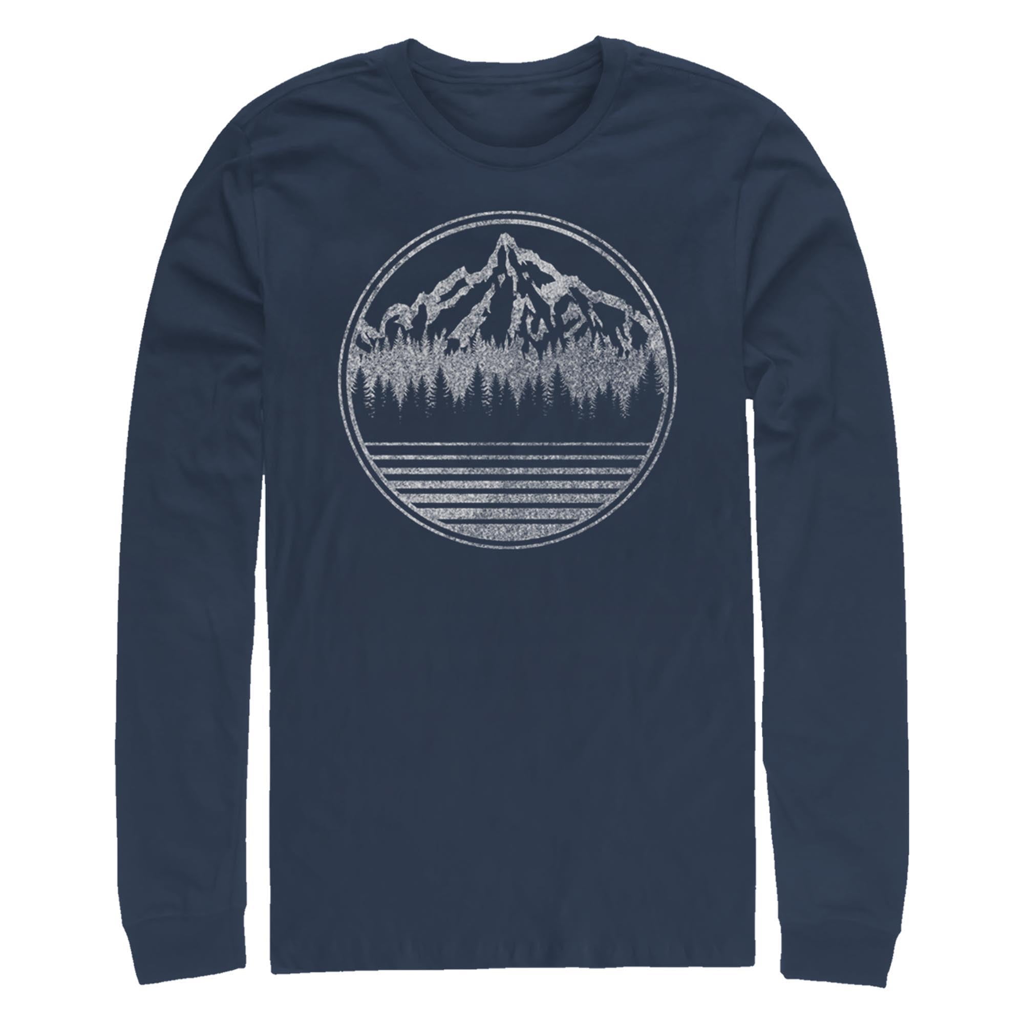 Men's Lost Gods Distressed Mountain Badge Long Sleeve Shirt - Walmart.com