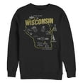 Men's Lost Gods Wisconsin Map Sweatshirt - Walmart.com