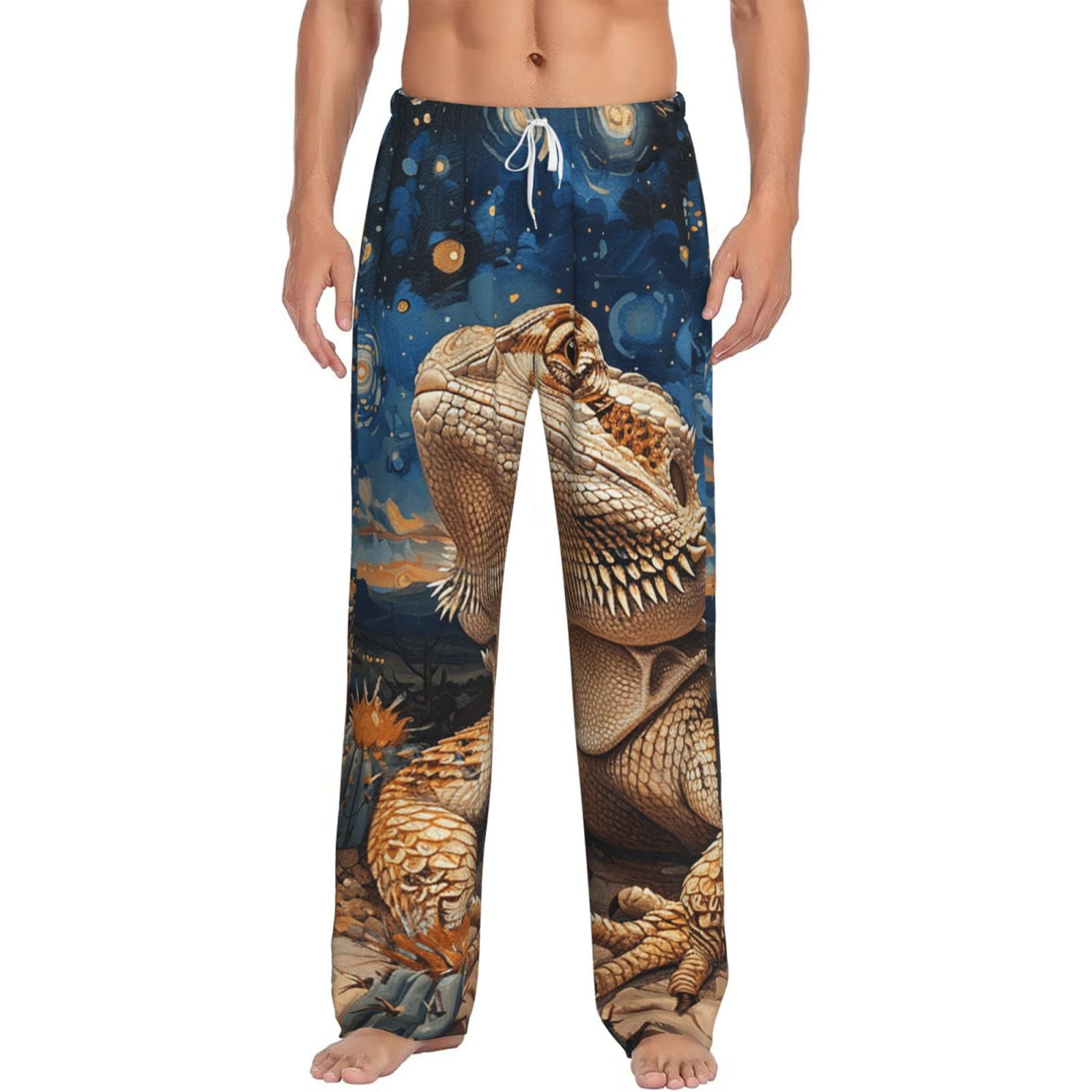 Men's Lounge Pajama Pants Bottoms Casual Loungewear, Bearded Dragon ...