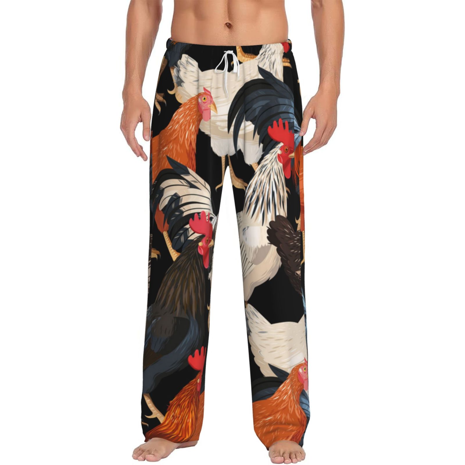 Men's Lounge Pajama Pants Bottoms Casual Loungewear, Colorful Hens ...