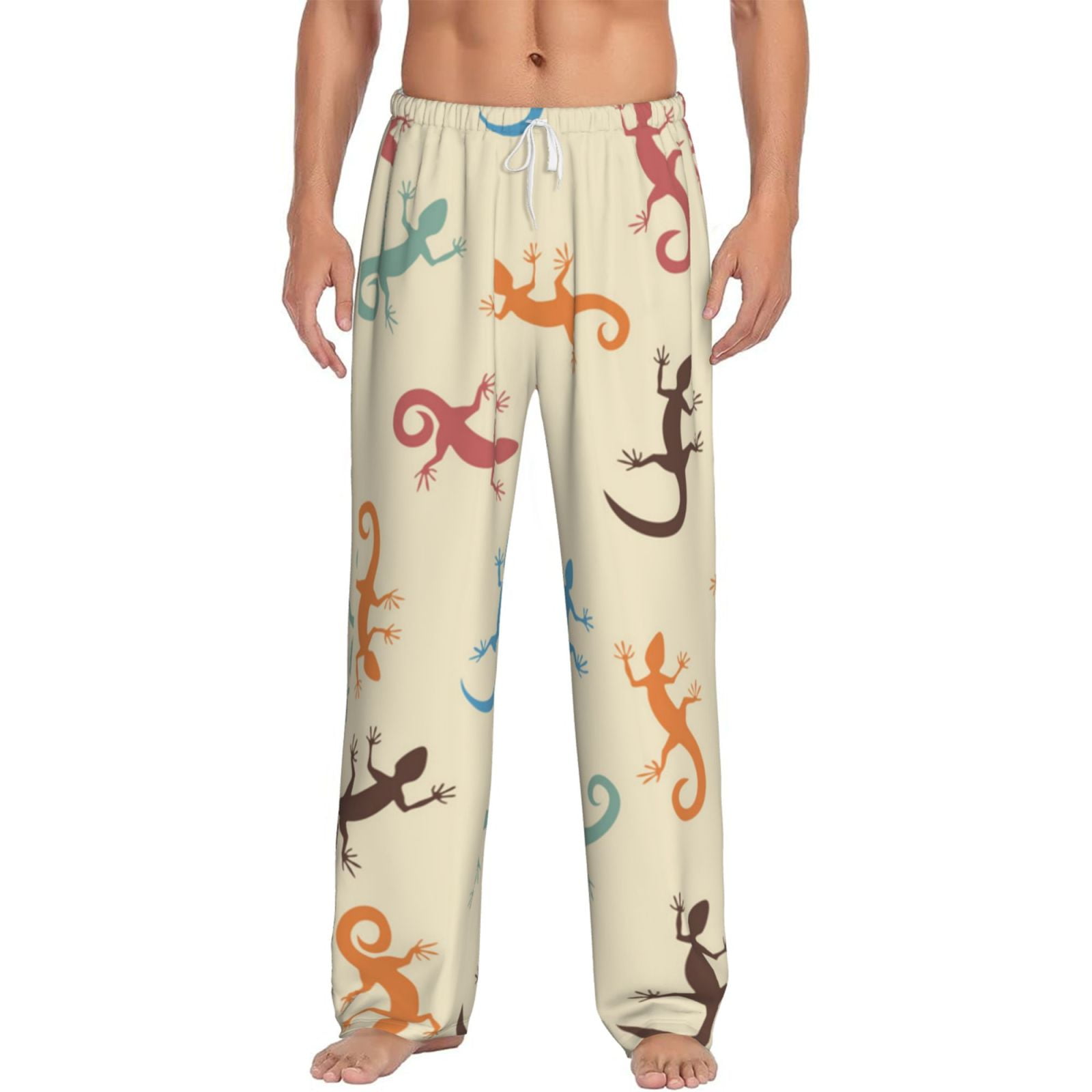Men's Lounge Pajama Pants Bottoms Casual Loungewear, Lizards Lizard ...