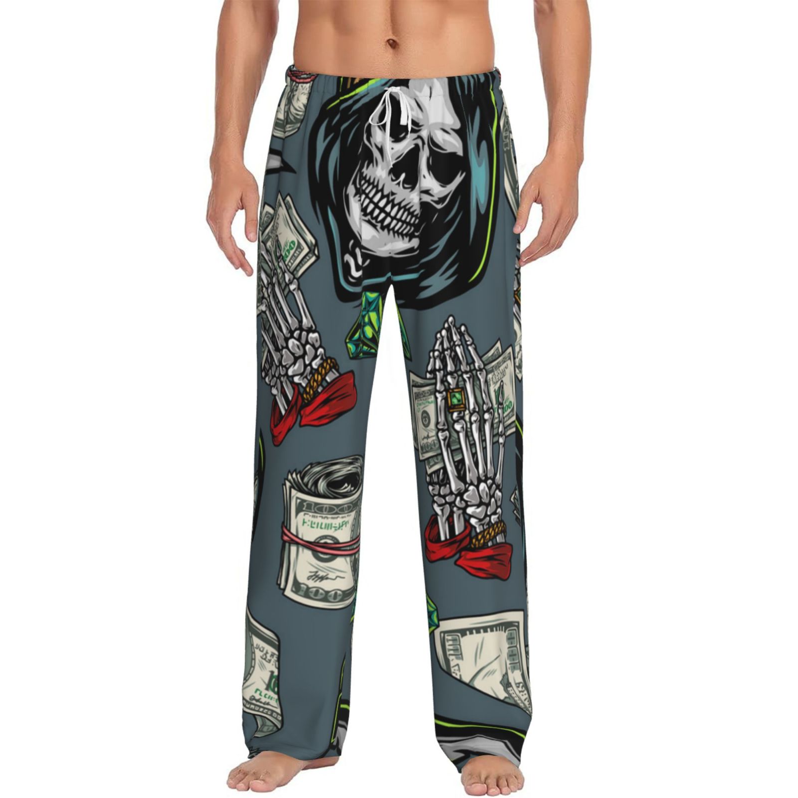 Men's Lounge Pajama Pants Bottoms Casual Loungewear, Money Vintage ...