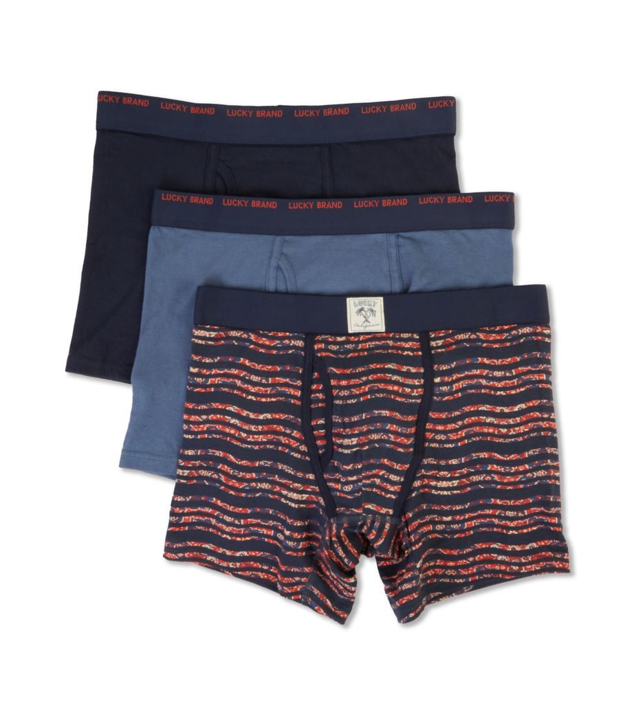 Men's Lucky 213VB07 Wild Heart Stretch Boxer Briefs - 3 Pack (Indigo ...