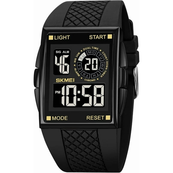 Digital Watch, Kadlawus Men's Sports Watch Waterproof Multi-Function ...