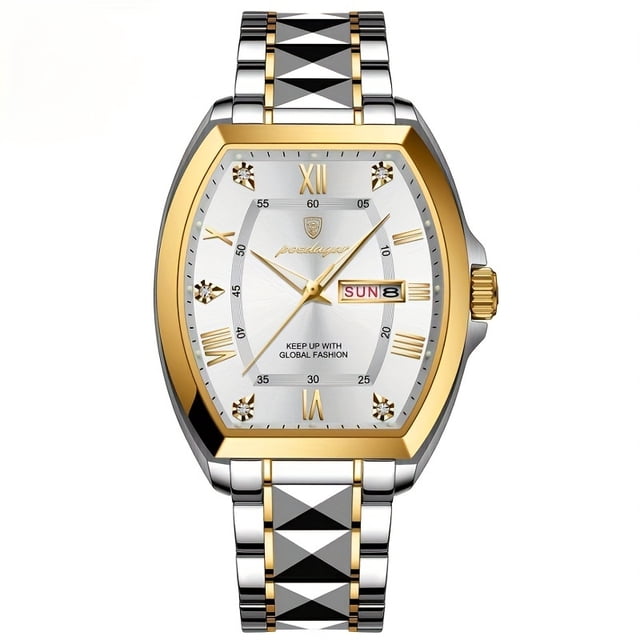 Men's Luminous Wine Barrel Shaped Quartz Wrist Watch, Timepiece for ...