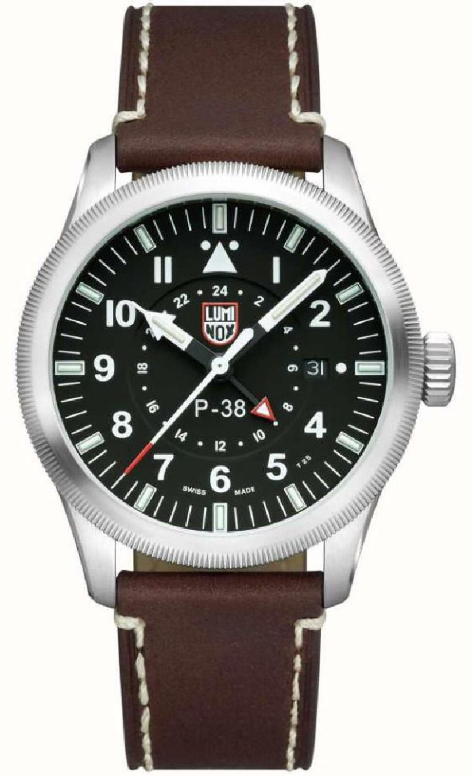 Luminox Men's P-38 Lightning Pilot GMT 2 Time Zone Watch with Quartz Movement 9521 - Walmart.com