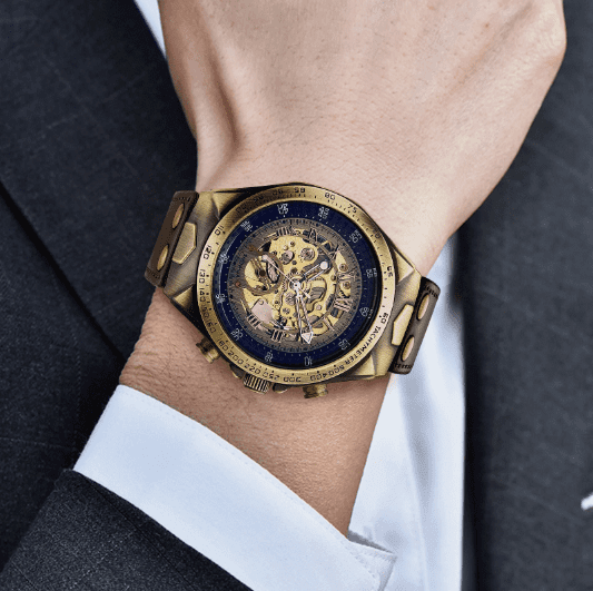 Men's Luxury Automatic Skeleton Watch – Vintage Mechanical Movement ...